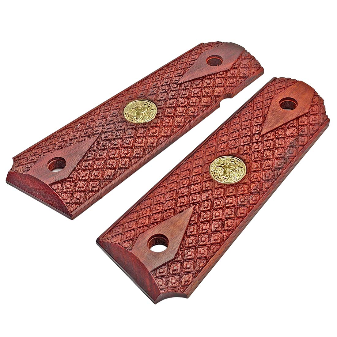 Spanish Diamond 1911 Rosewood Pistol Grips | Custom Gun Grip Upgrade ...